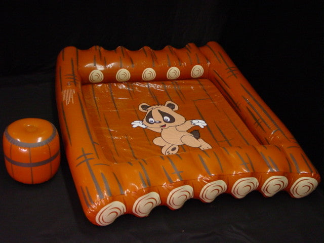 Wooden Raft w. Barrel Design Inflatable Swimming Pool Kids Kiddie Baby ...